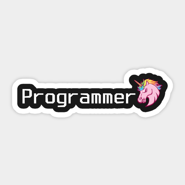 Programmer - Unicorn - Programming - Sticker | TeePublic